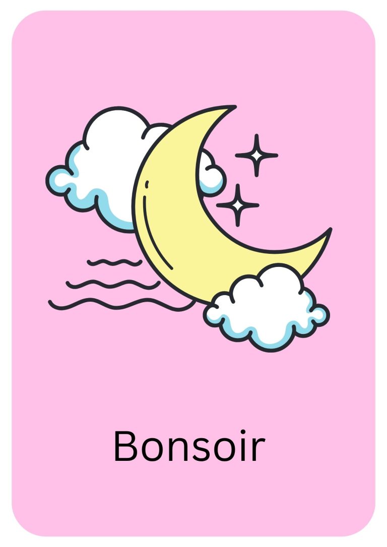 Printable French Greetings Flashcards for Kids - govincards.com