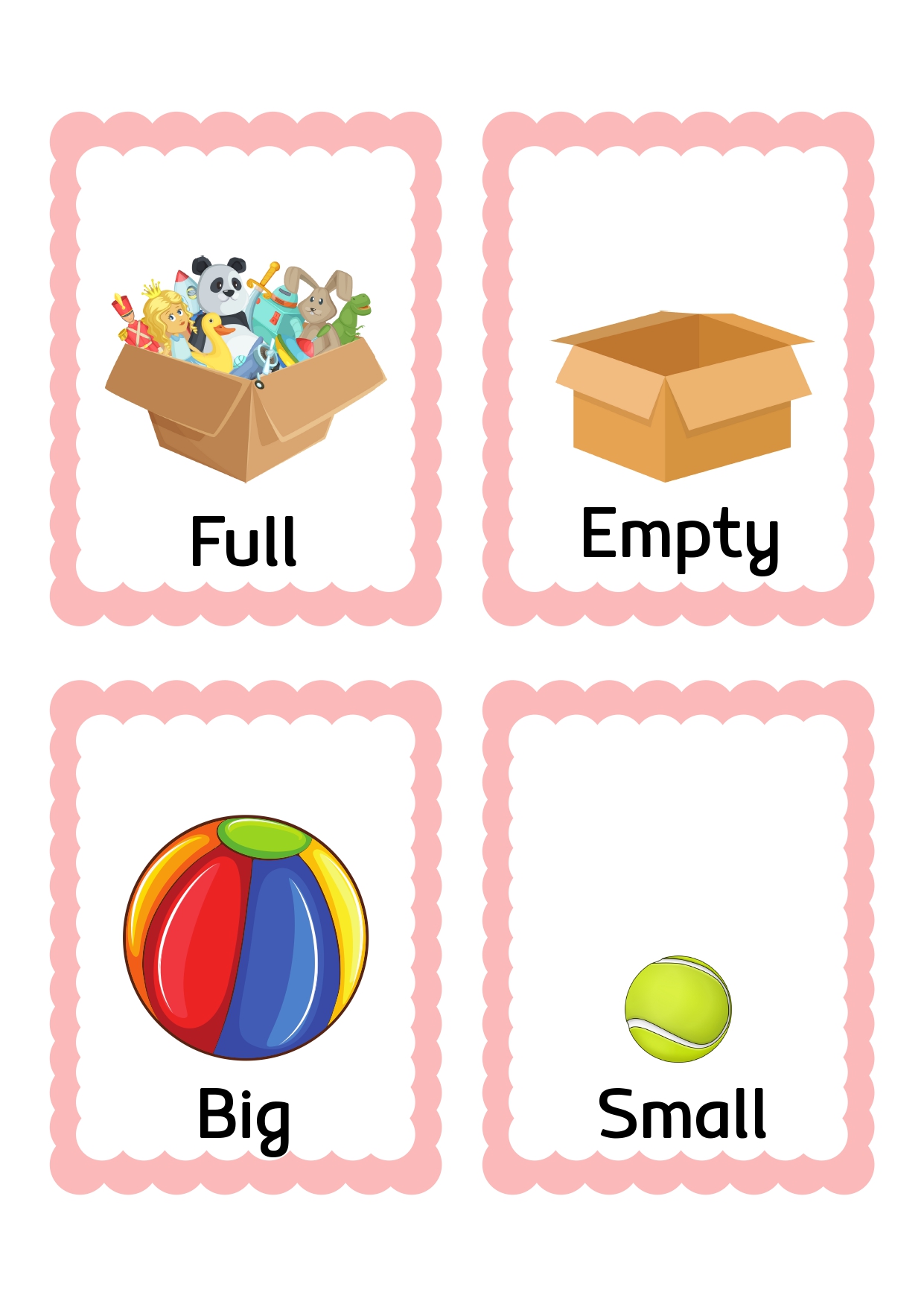 Printable Opposites Flashcards for Kids – govincards.com