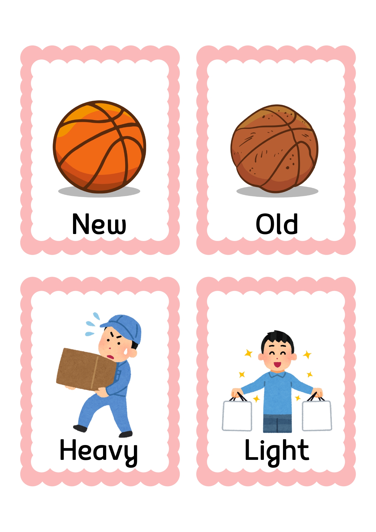 Printable Opposites Flashcards for Kids – govincards.com