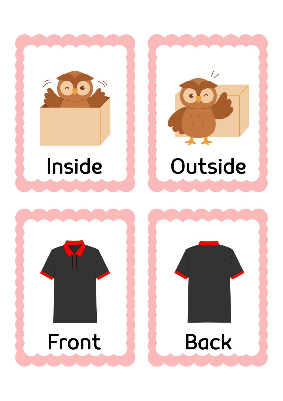 Printable Opposites Flashcards for Kids – govincards.com