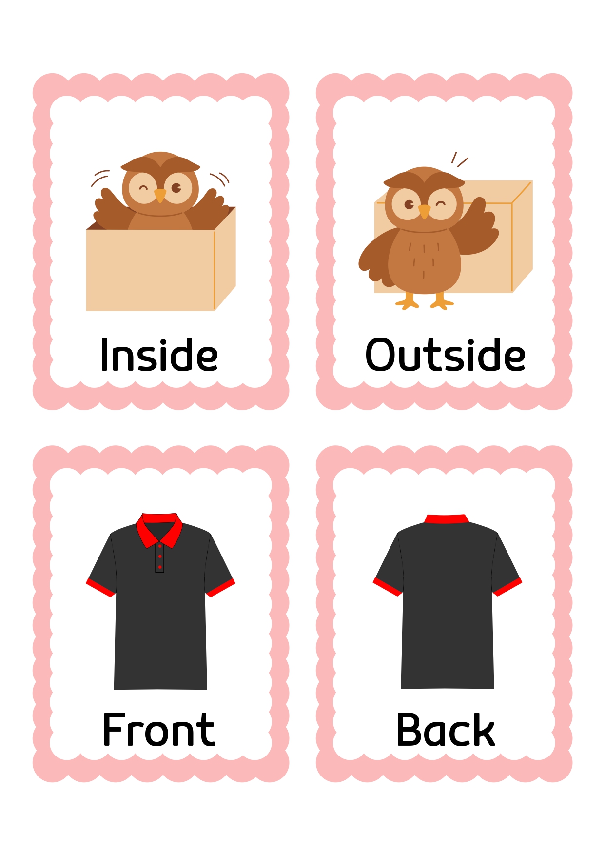 Printable Opposites Flashcards for Kids – govincards.com