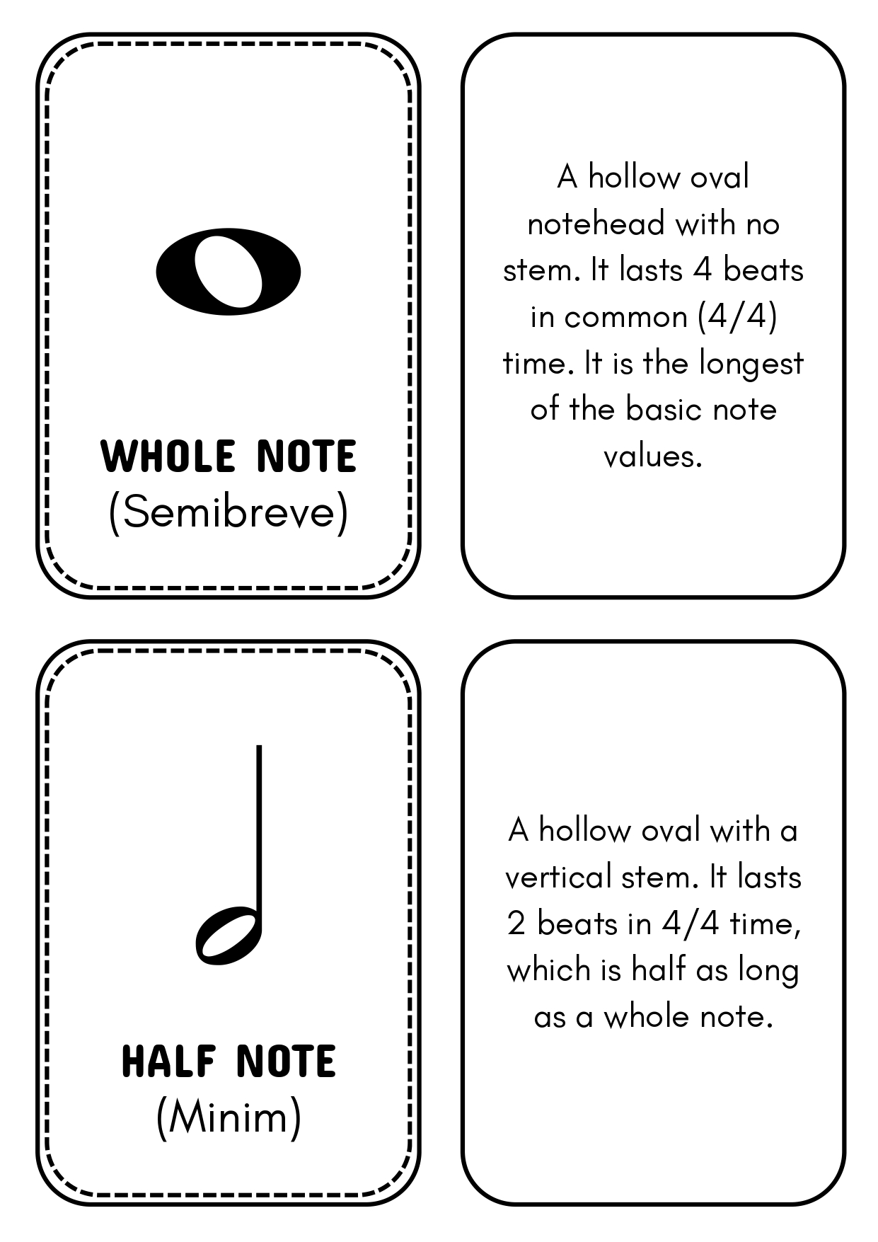 Printable Music Flashcards – govincards.com