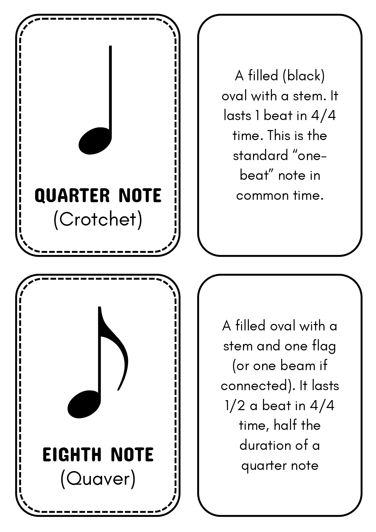 Printable Music Flashcards – govincards.com