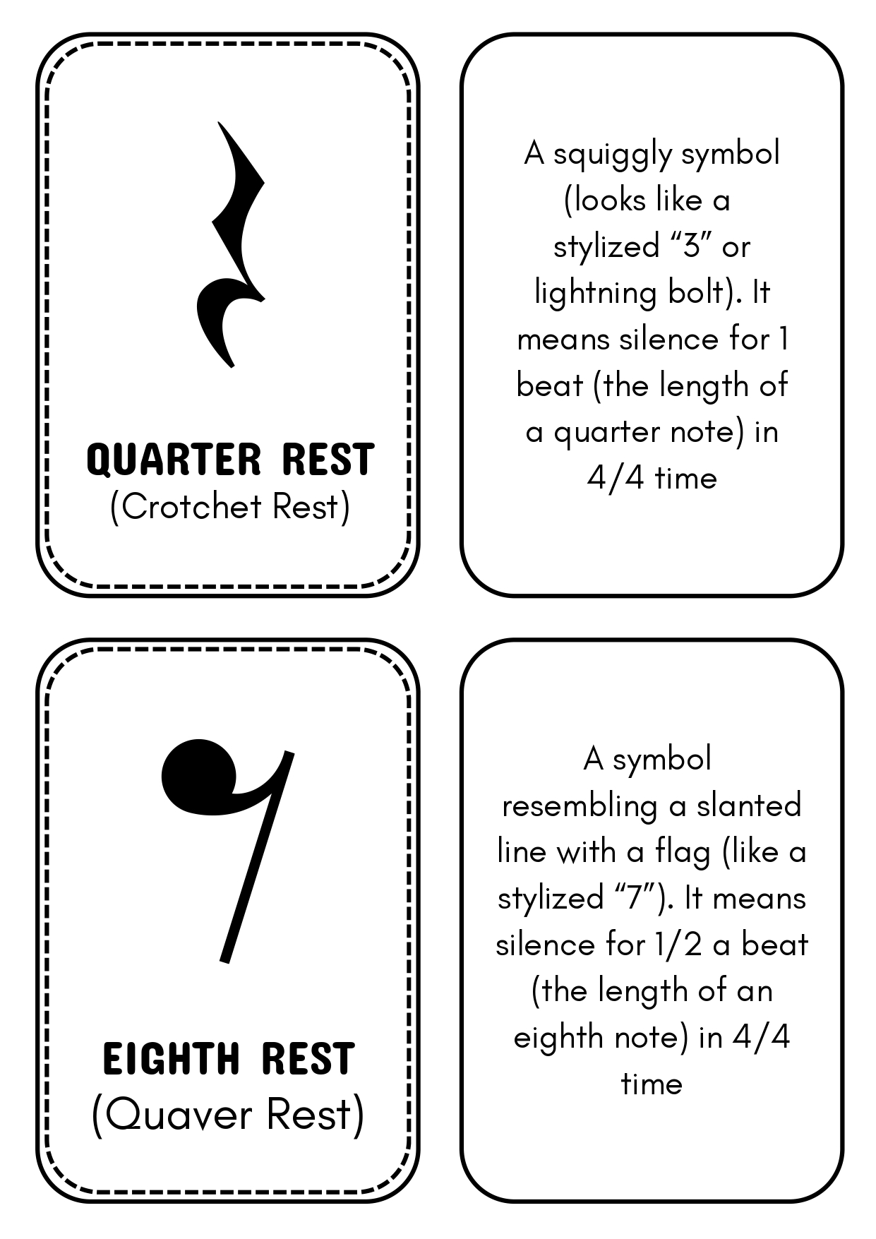 Printable Music Flashcards – govincards.com
