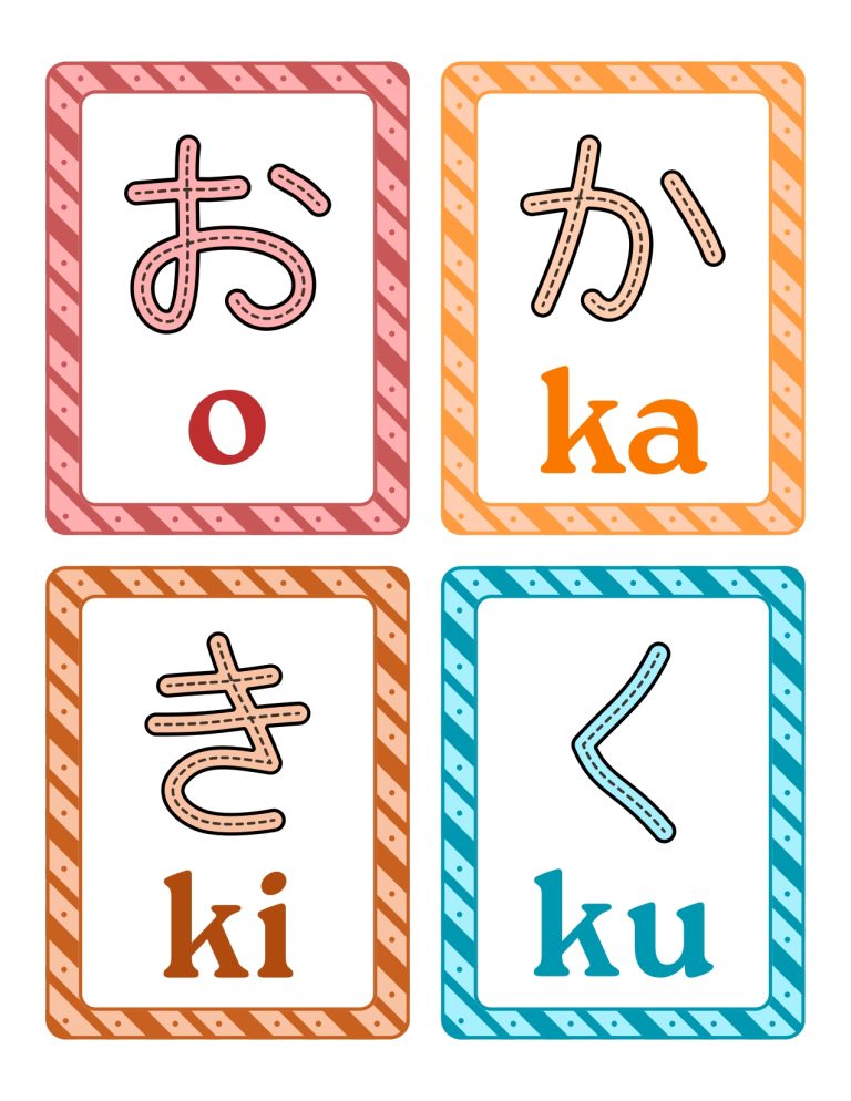 Printable Hiragana Flashcards – govincards.com