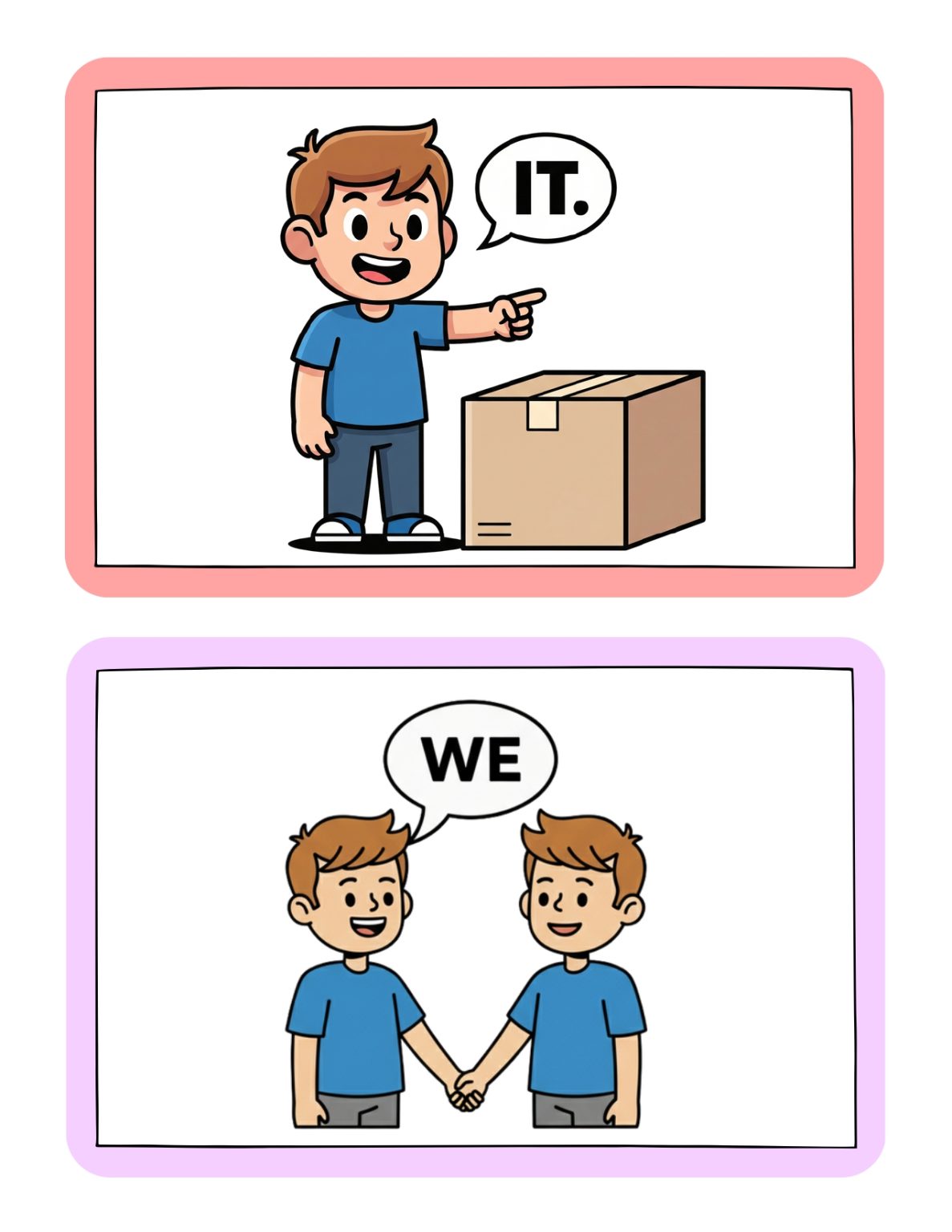 Printable Personal Pronoun Flashcards - govincards.com