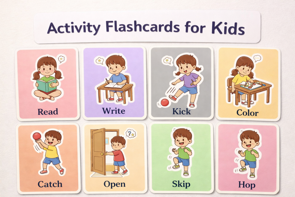 Printable Activity Flashcards for Kids - govincards.com