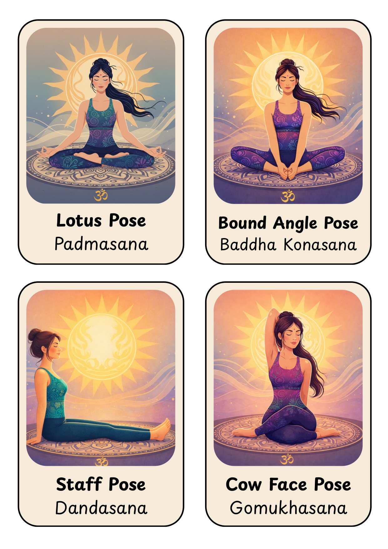 Printable Yoga Flashcards - govincards.com
