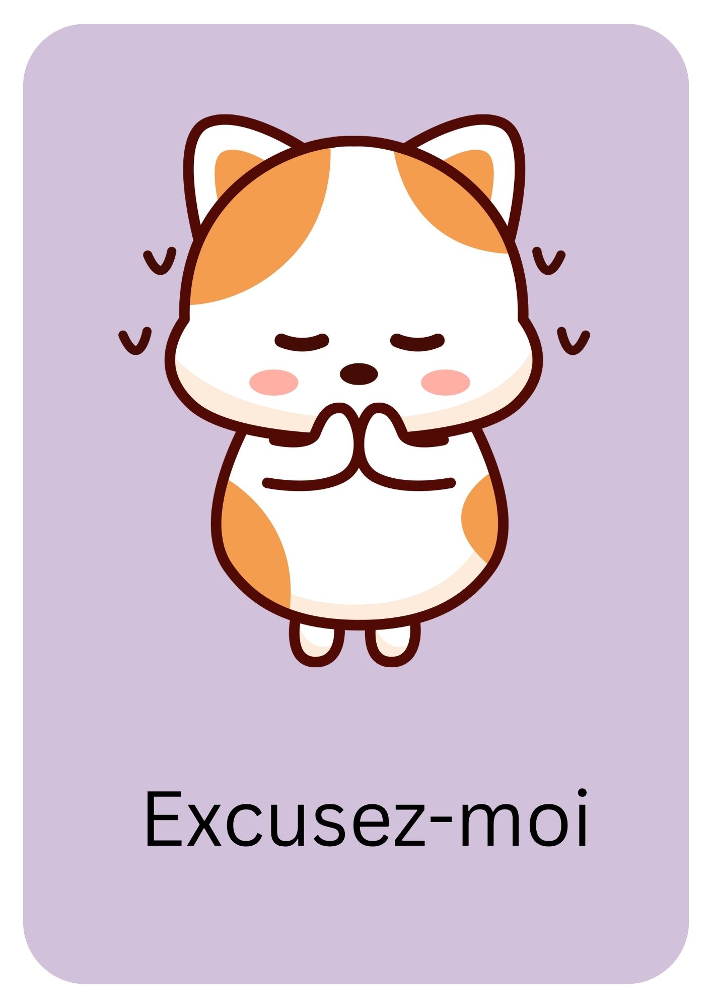 Printable French Greetings Flashcards for Kids – govincards.com