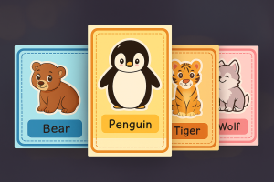 Wild Animals Flashcards for Kids - govincards.com