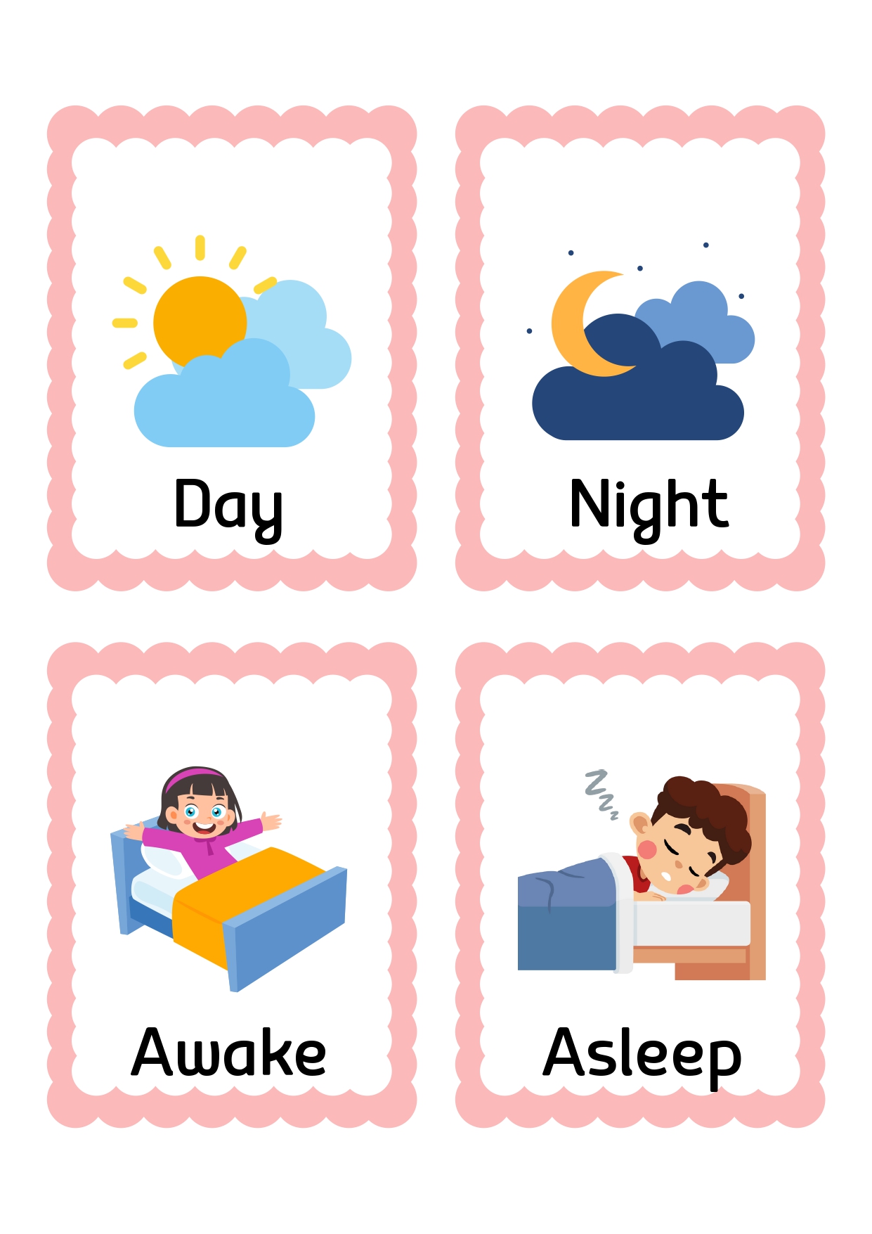 Printable Opposites Flashcards for Kids – govincards.com