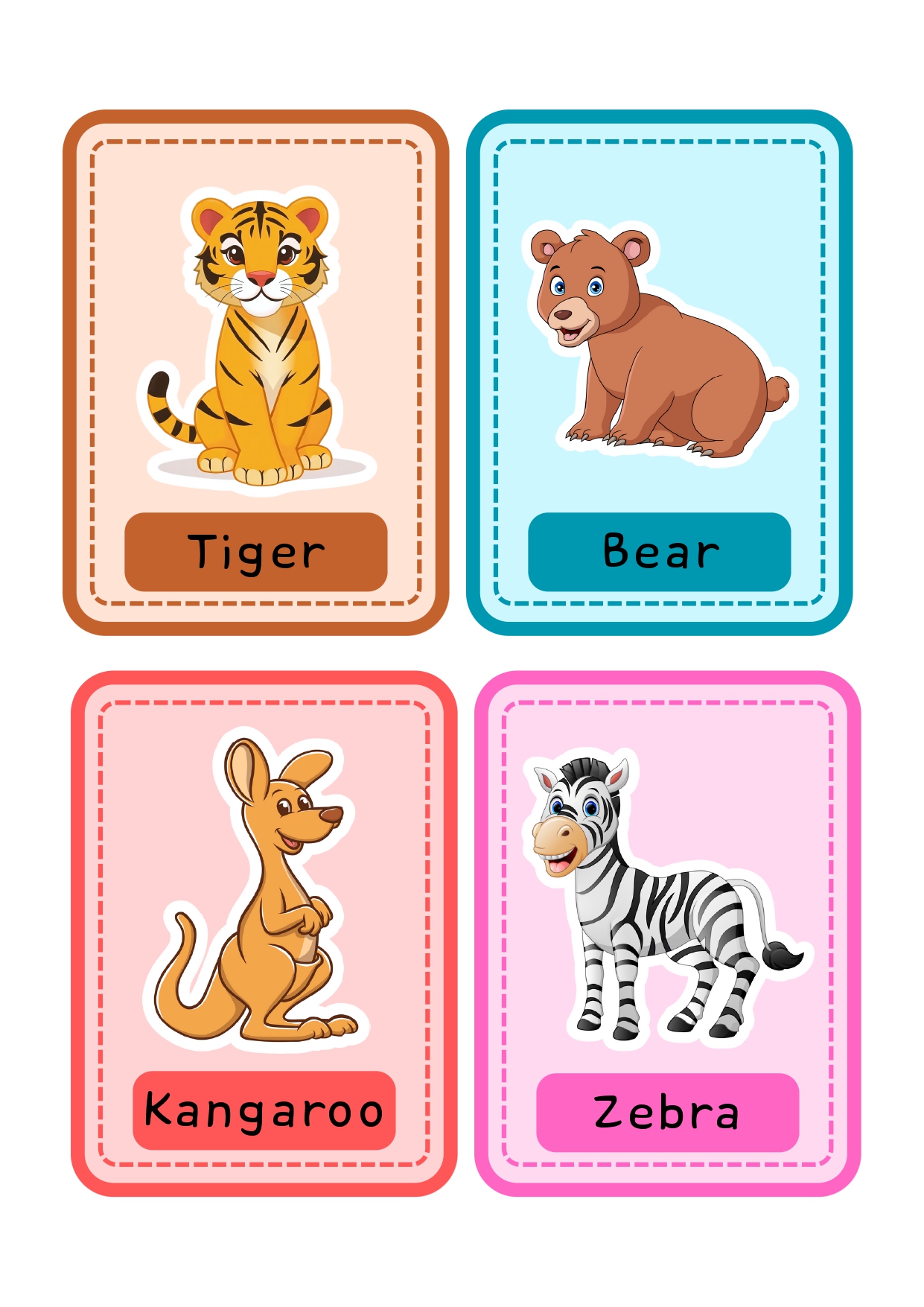 Wild Animals Flashcards for Kids – govincards.com