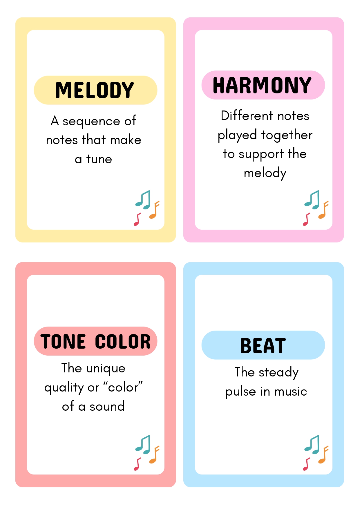 Printable Music Flashcards – govincards.com