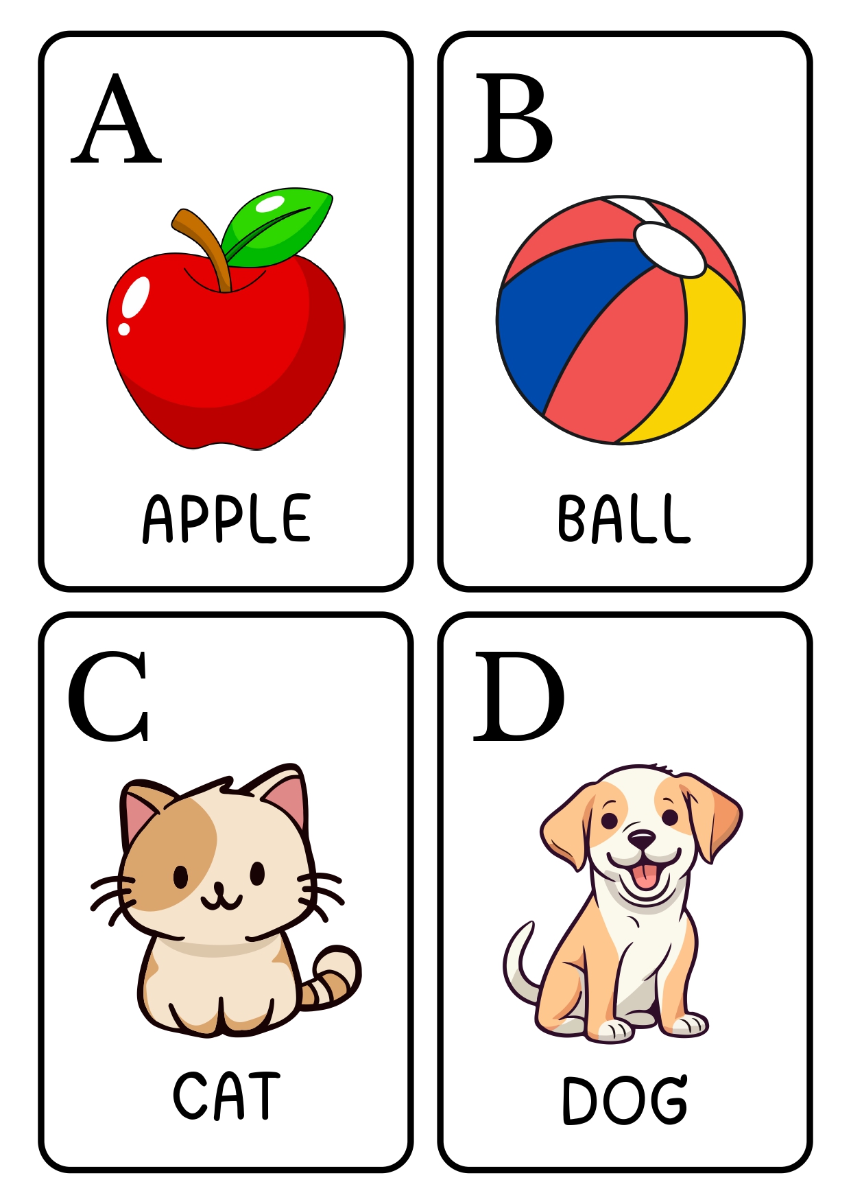 Printable Flashcards for 2-Year-Olds - govincards.com