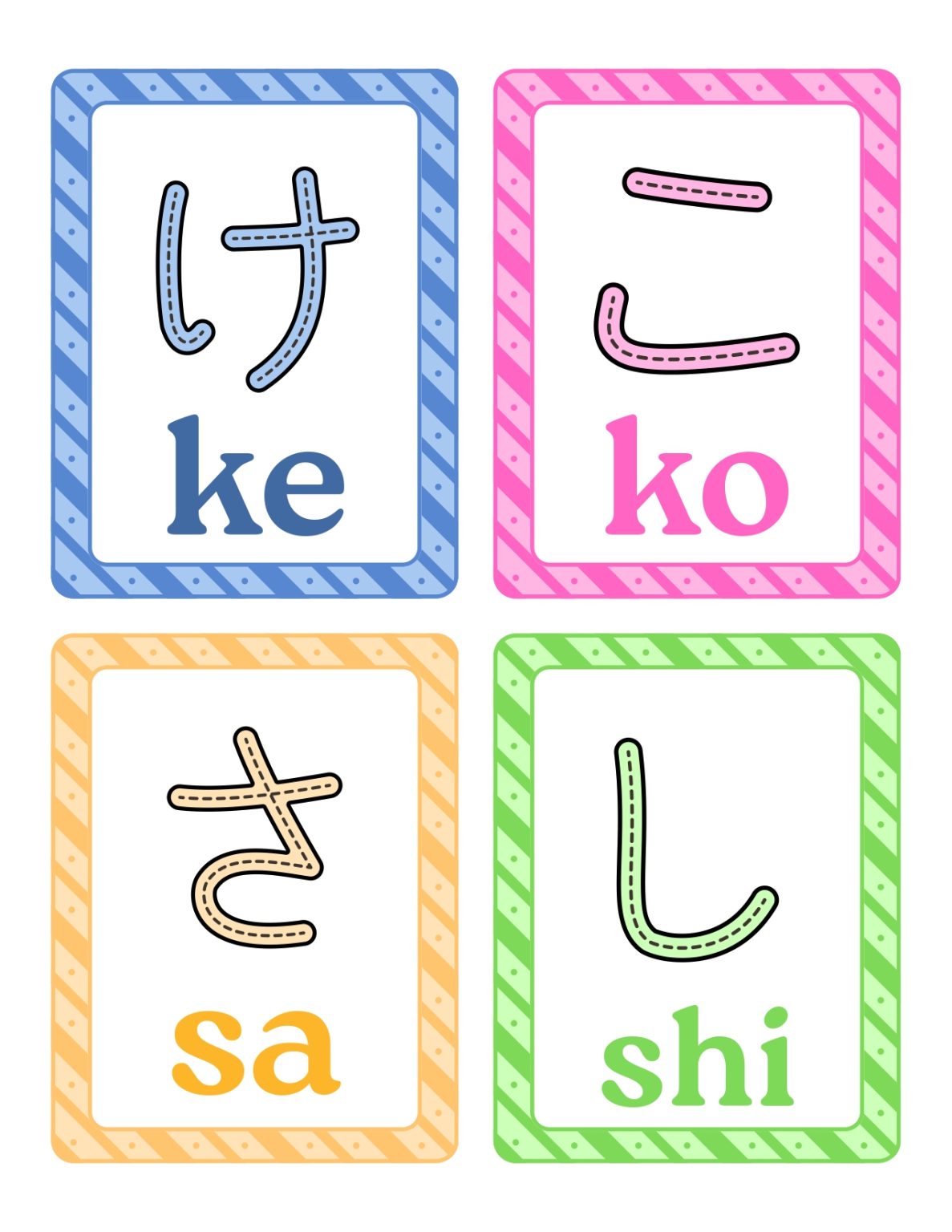Printable Hiragana Flashcards - govincards.com