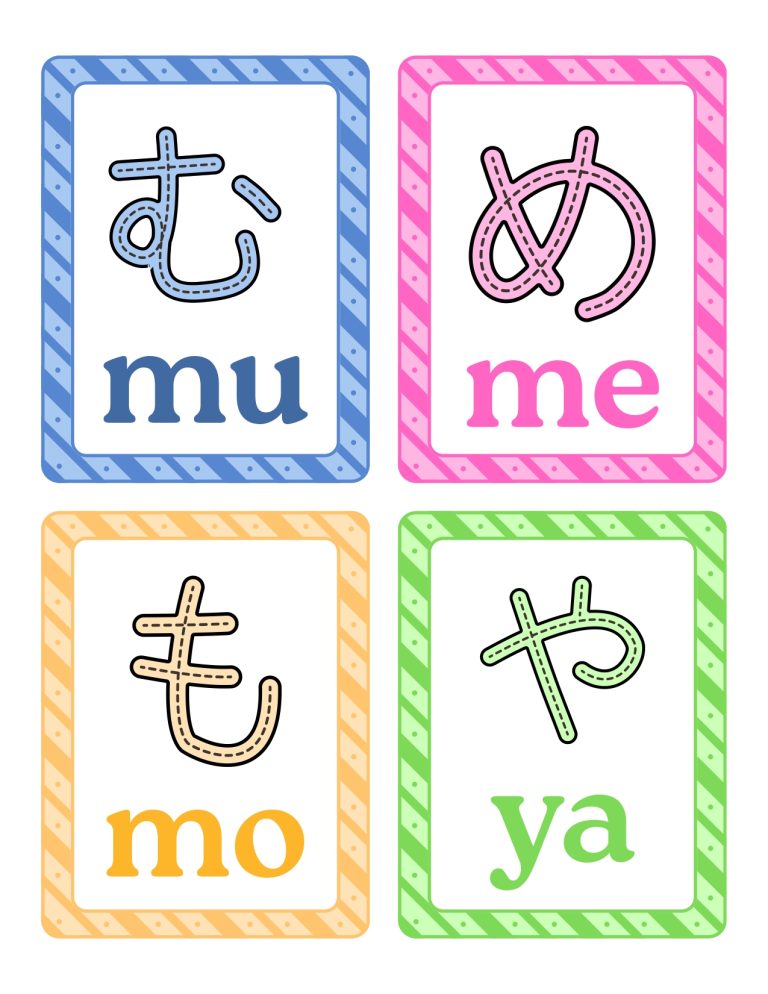Printable Hiragana Flashcards - govincards.com