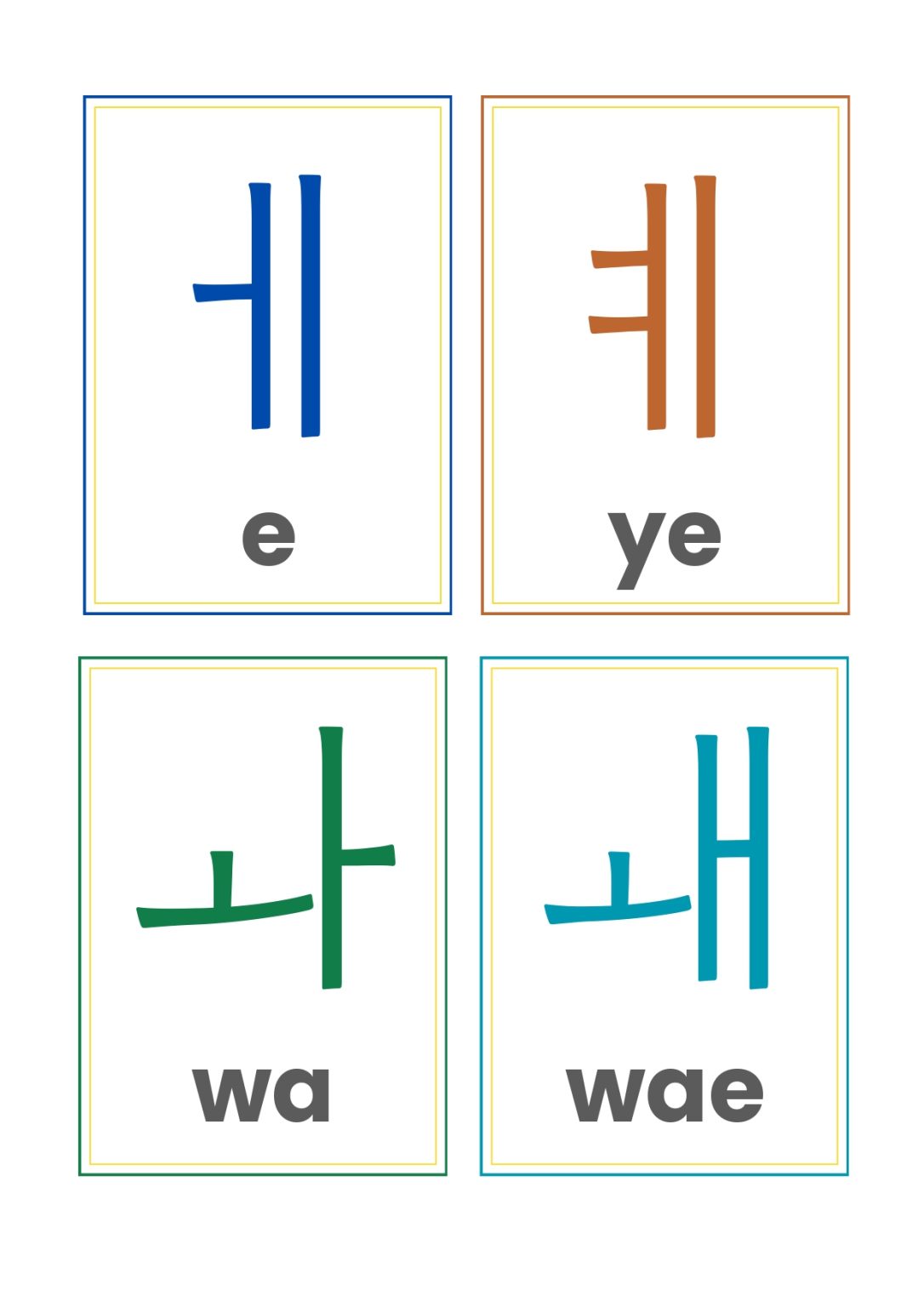 Korean Alphabet Flashcards (Hangul) – govincards.com