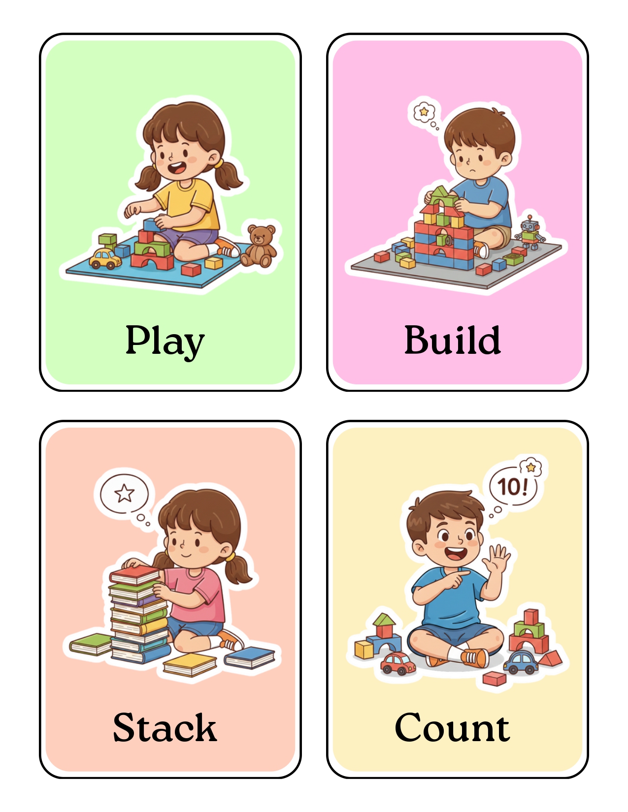 Printable Activity Flashcards for Kids – govincards.com