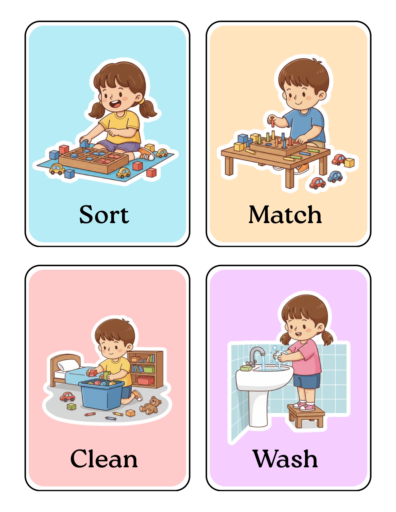 Printable Activity Flashcards for Kids - govincards.com