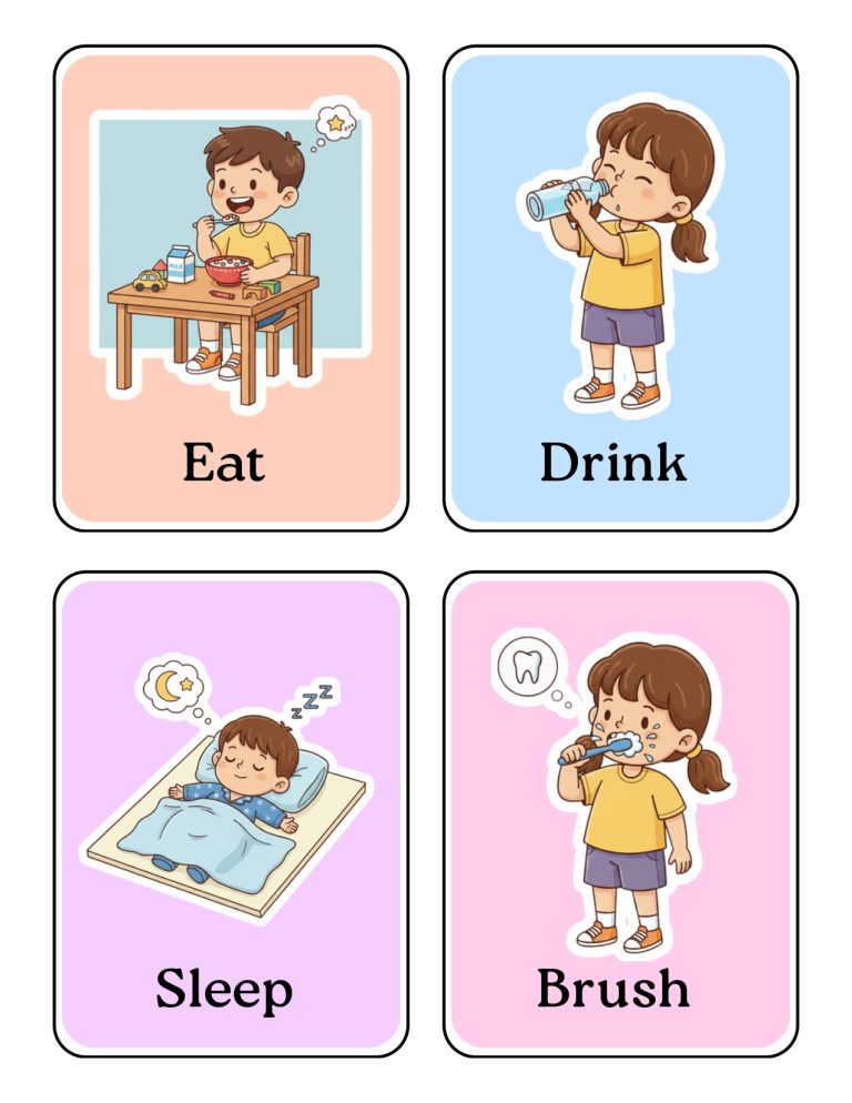 Printable Activity Flashcards for Kids - govincards.com